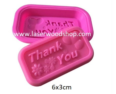 Silikonski kalup za sapun HVALA – wood-laser-shop